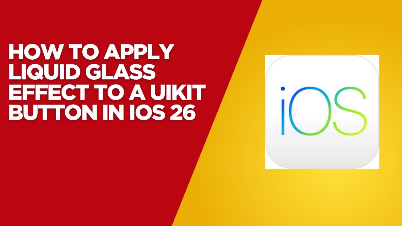 How to Apply Liquid Glass Effect to a UIKit Button in iOS 26 - YouTube