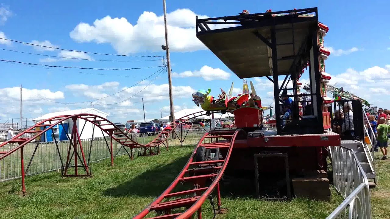 Mini coaster at the adams county fair - YouTube