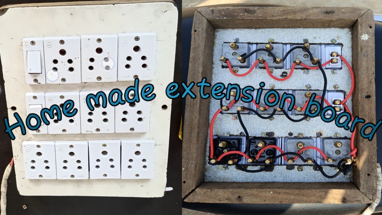 How to connect multi socket board | electric extension board | wiring ...