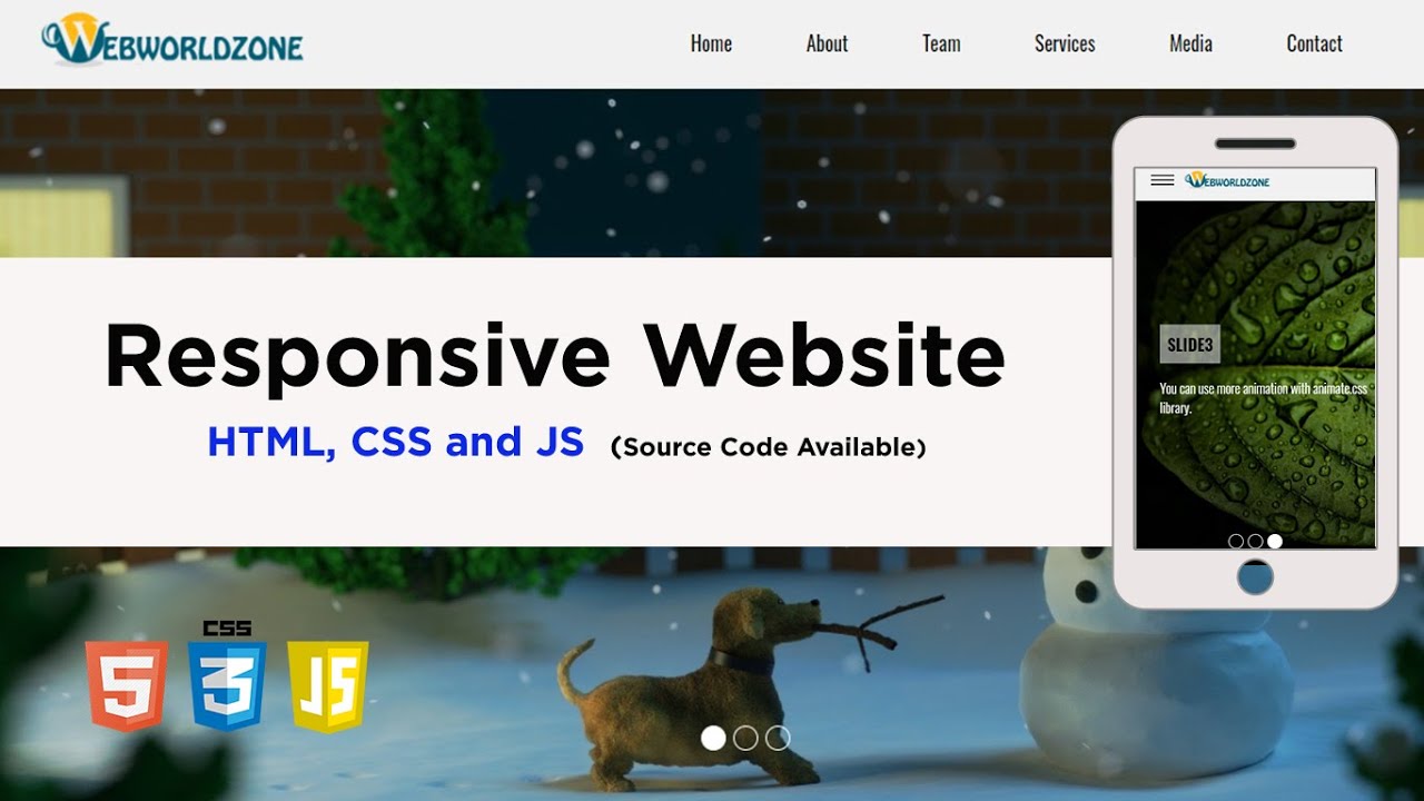How to Create Website using HTML, CSS and JS | Responsive Single Page ...