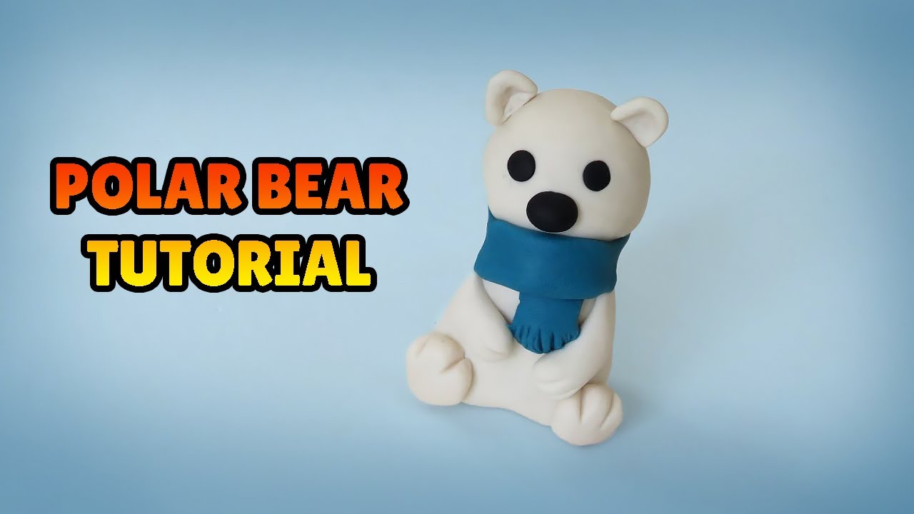 🔴 DIY How to Make POLAR BEAR - Polymer Clay, plastilina and Fondant ...