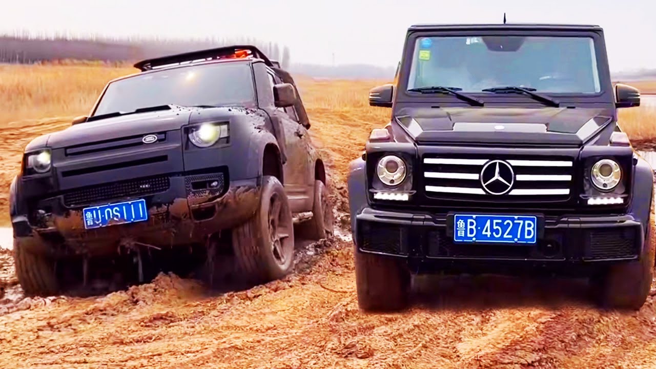 Land Rover Defender 110 3.0L vs Mercedes G500 4.0L V8 vs Land Rover ...