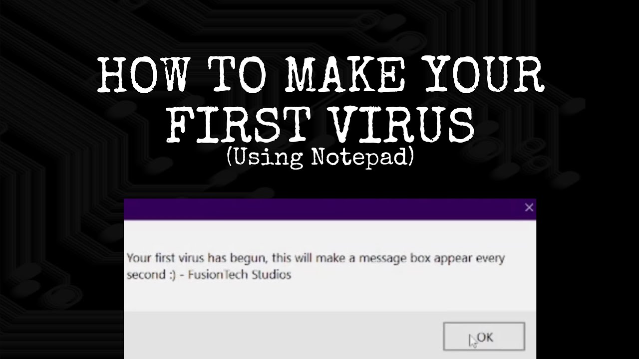 How to make your first computer virus | FusionTech Studios - YouTube