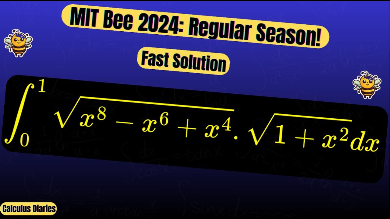 MIT Integration Bee 2024 | Fast Solution to Integral of sqrt((x^8 − x^6 ...