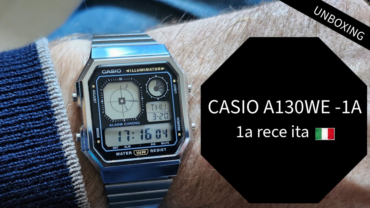 Nuovo Casio A130WE-1A : unboxing e recensione della versione metal del LF-20W #casio #orologi ...
