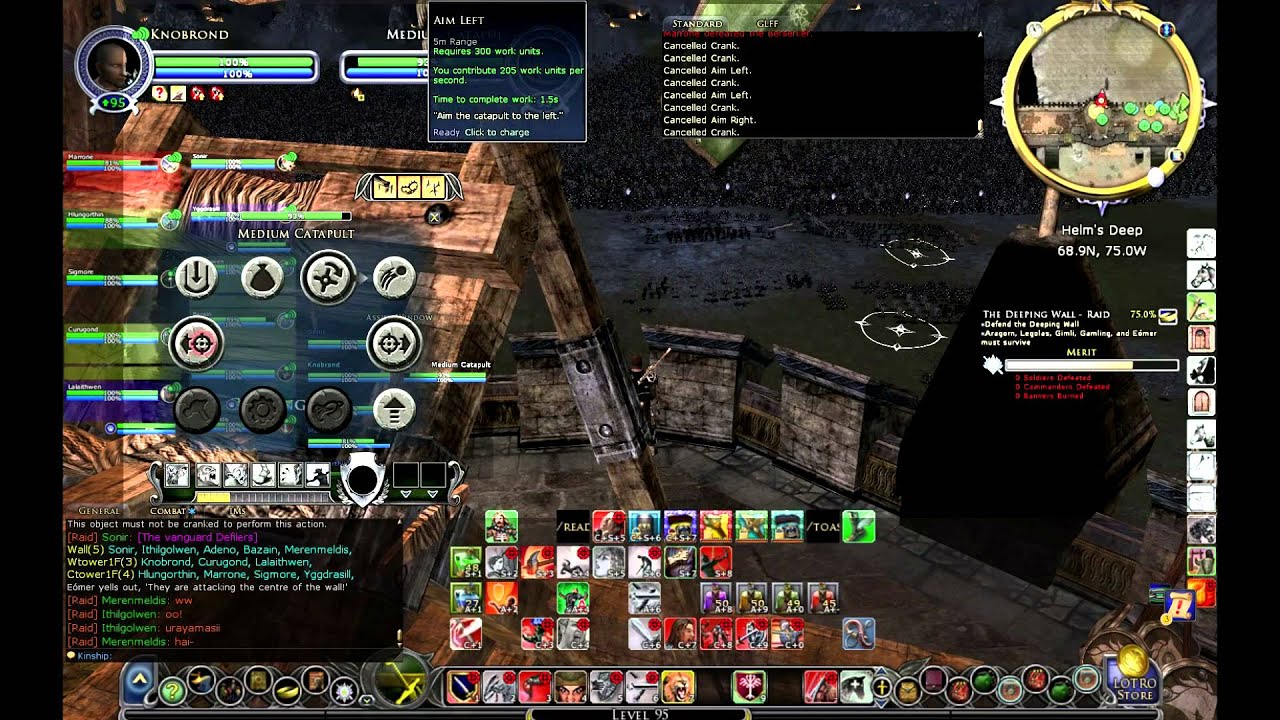 Lotro Epic Battle 'Deeping Wall' Stealth Catapult ? - YouTube