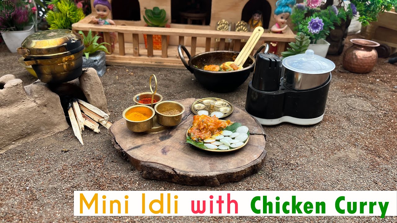 Mini Idli with Chicken Curry | Idli Batter | Pallavi’s Miniature # ...