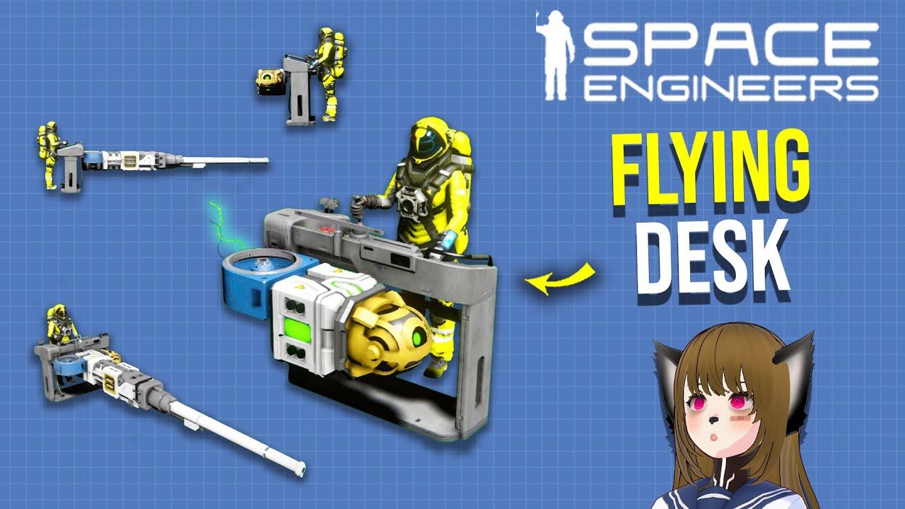 This Cheap Flying Desk uses the new Mini Thruster, Space Engineers ...