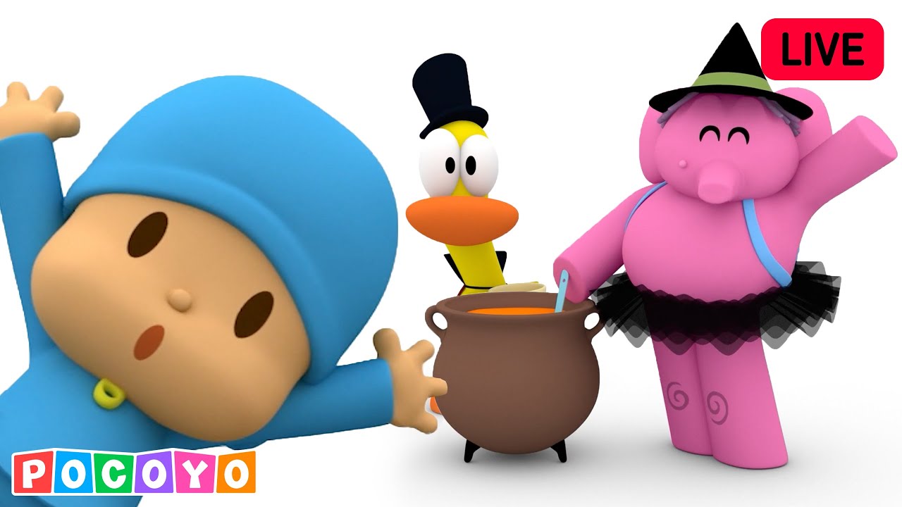 LIVE 🔴 The BEST Halloween Moments with Pocoyo! 👹 | Pocoyo English ...