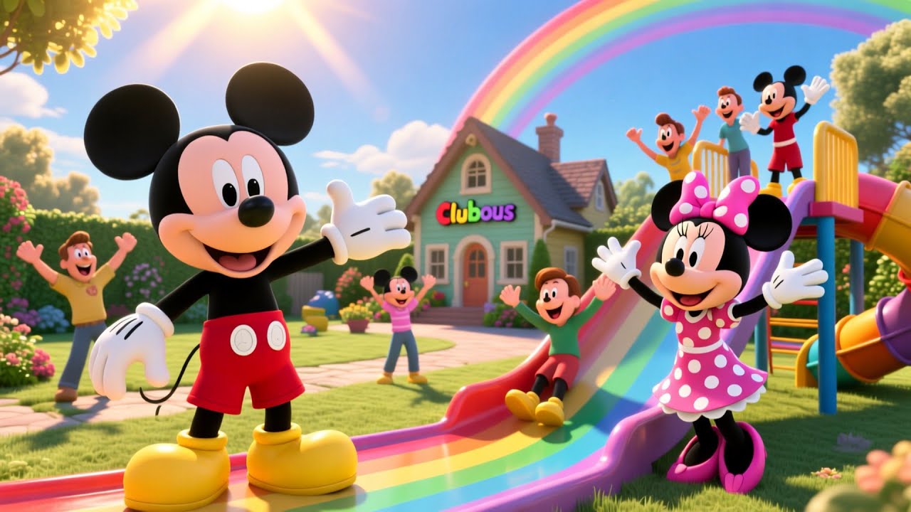 min🛝🐭 Mickey Mouse Finds a New Slide Way to Play 🐭🛝 Fun Slide Adventure ...