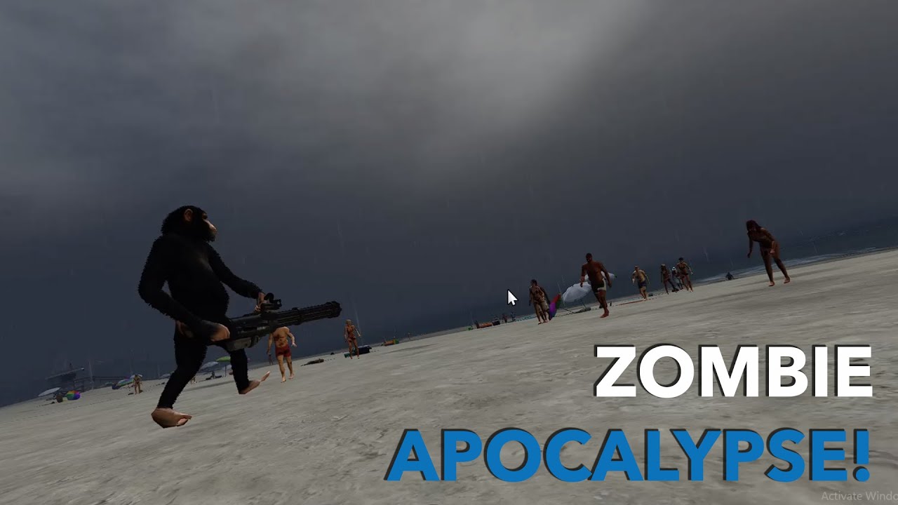 Agent Chimp fights zombie invasion! - GTA 5 - YouTube