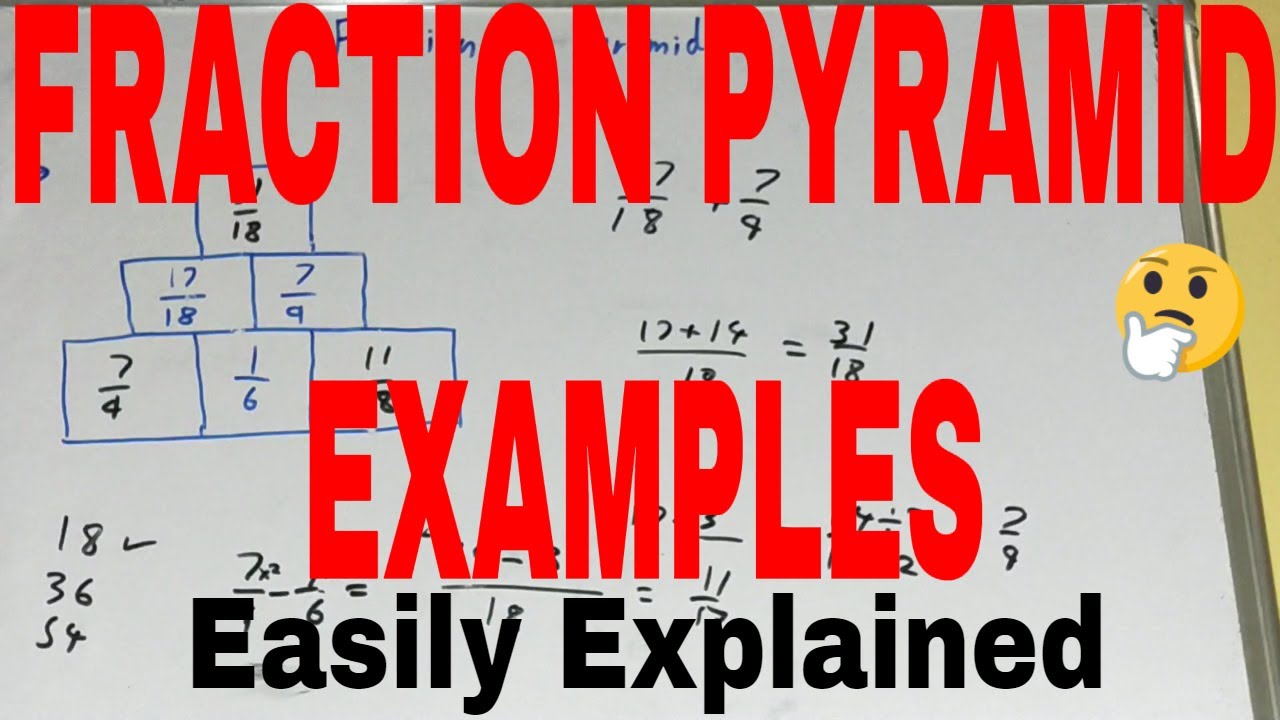 Fraction pyramid|Fraction pyramid example|How to solve fraction ...