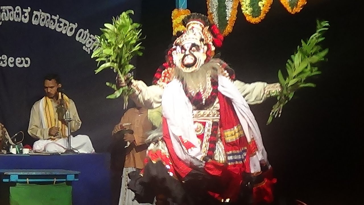 Yakshagana -- Jambavathi kalyana - 3 - Ammunje as Janbavantha - YouTube