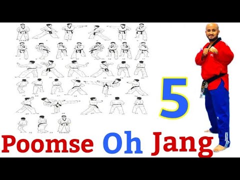 Taekwondo poomse 5 taegeuk Oh Jang.البومسي الخامس او جانغ مع أسماء ...