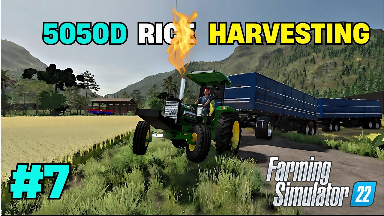 5050 D JHOTA 🔥💪 RICE HARVESTING | FS22 | FLOPGAMERZ | GAMEPLAY #7 - YouTube