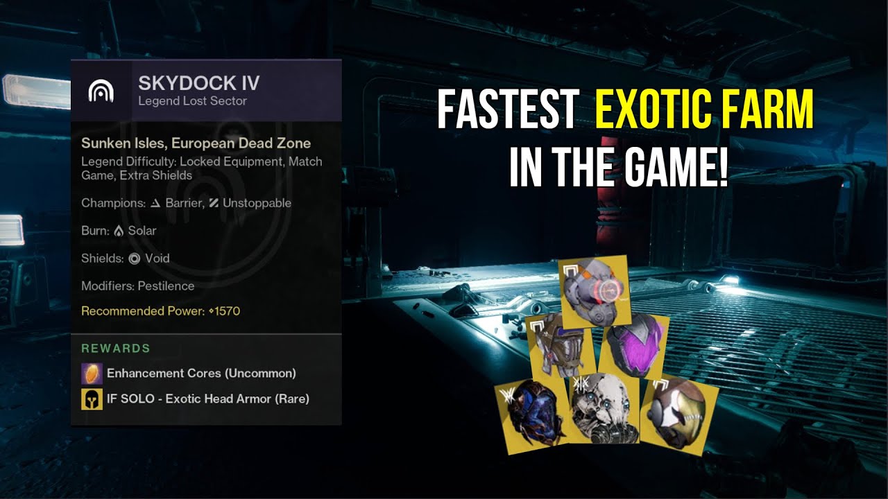 *FASTEST* Exotic Armor FARM IN DESTINY 2! (Skydock IV) - YouTube