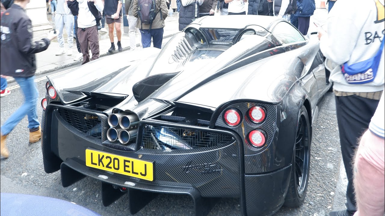 Car spotting in London ,pagani hyura,Valkyrie, veyron, McLaren p1 ...
