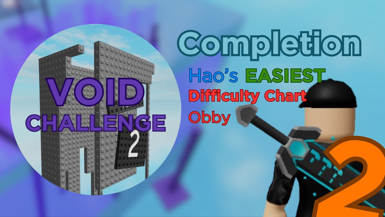 Hao's Easiest Per Difficulty Chart Obby, Void Challenge - COMPLETION | chenhaoming0 | ROBLOX ...