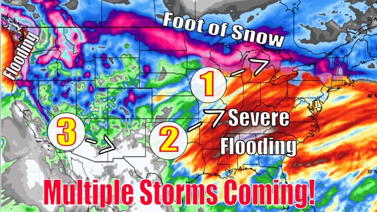 Multiple Storms Bringing Severe Flooding & A Foot Of Snow - The ...