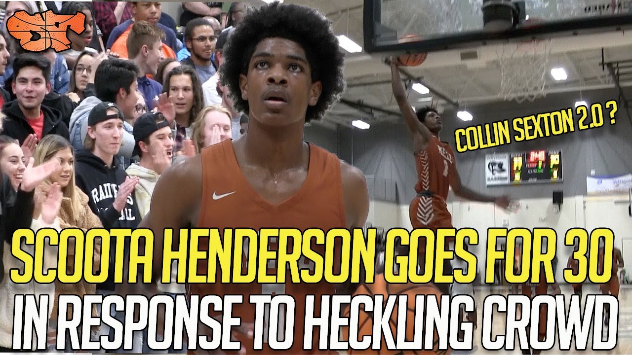 Collin Sexton 2.0??? | Scoota Henderson Responds to Heckling Crowd with ...