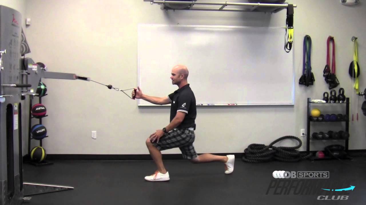 Golf Training Exercise - Row from Lunge with Cable - YouTube
