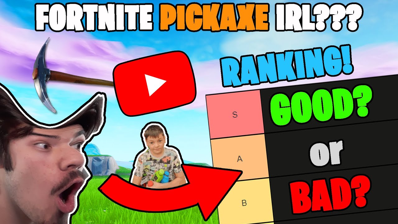 Ranking Fortnite Pickaxes Off Their IRL Rarity! - YouTube
