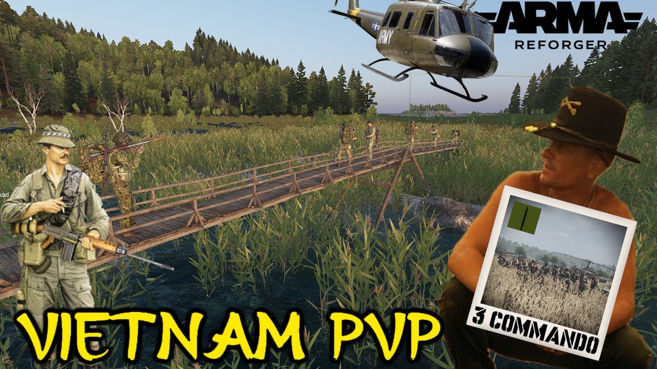 ARMA REFORGER VIETNAM PVP - With 3 COMMANDO (INTENSE FIREFIGHTS) - YouTube