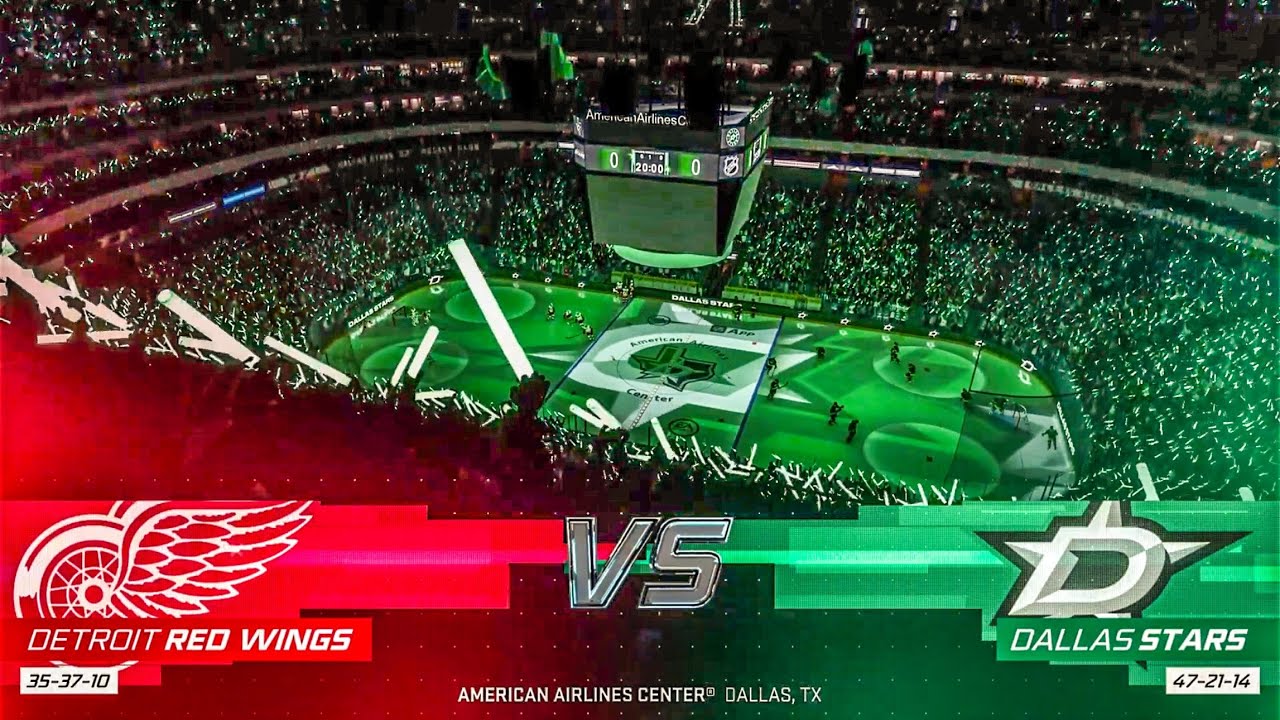 Dallas Stars vs Detroit Red Wings 12/11/2023 NHL 24 Gameplay - YouTube