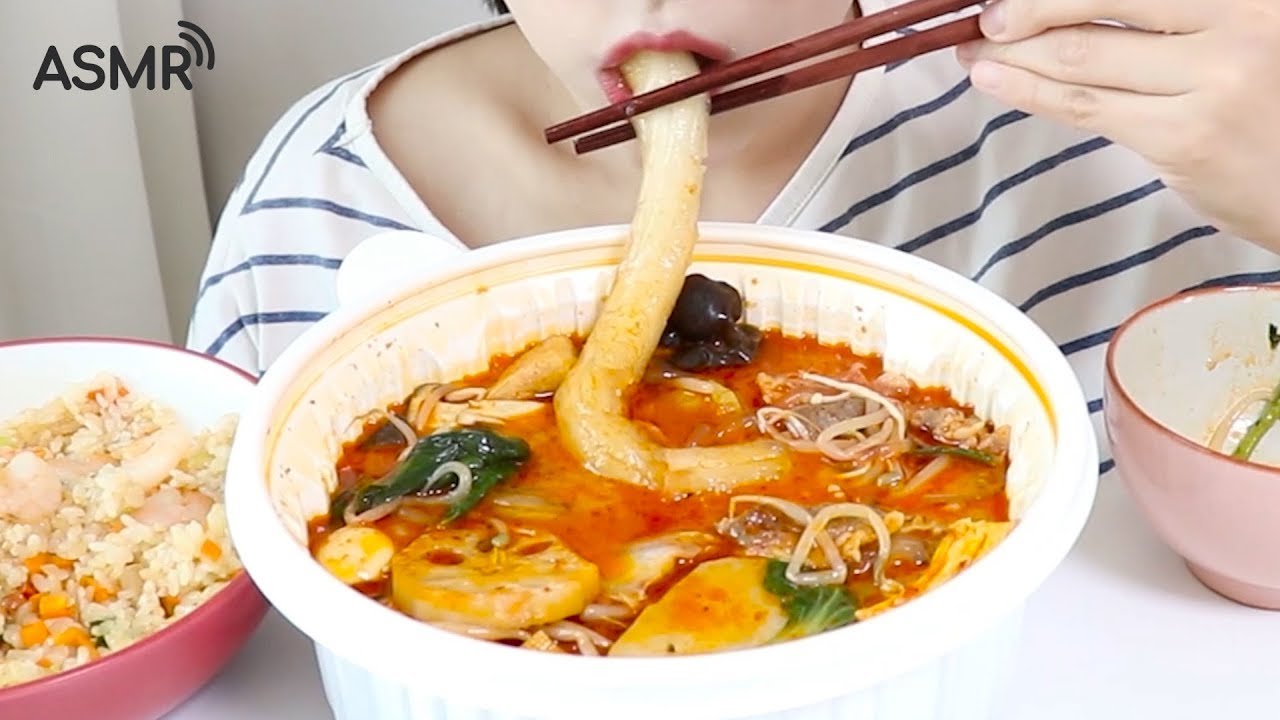 마라탕 노토킹 먹방 Maratang eating ASMR _ realsound mukbang eatingshow - YouTube