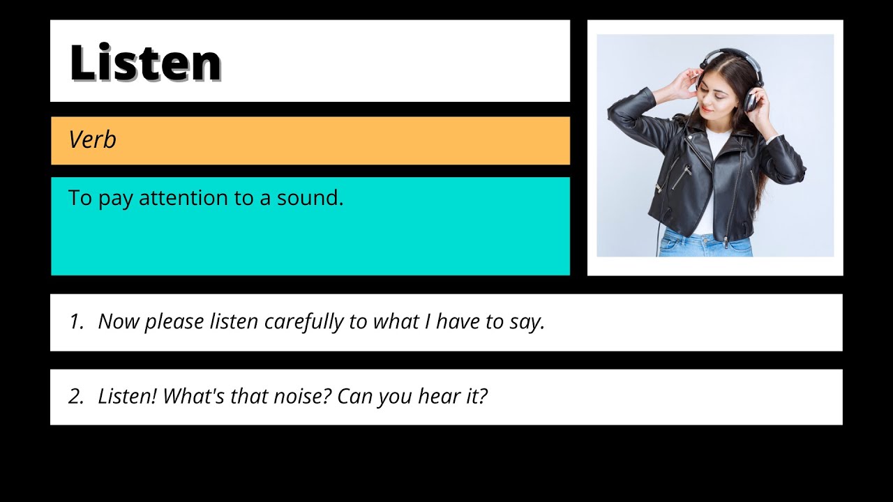 Listen - Verb | Pronunciation | Definition | Examples - YouTube