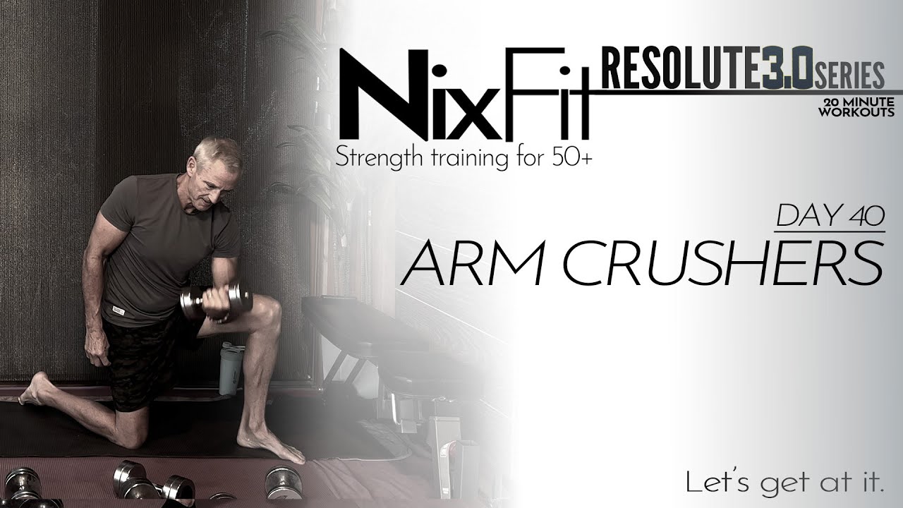 ARM CRUSHER MEN WOMEN 50 + BICEP TRICEP 20 Min At HOME DUMBBELL WORKOUT ...