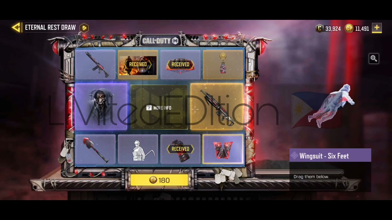 Eternal Rest Draw Full Draw!. CODM Garena server 🇵🇭.. 10-30-80-180-340 ...