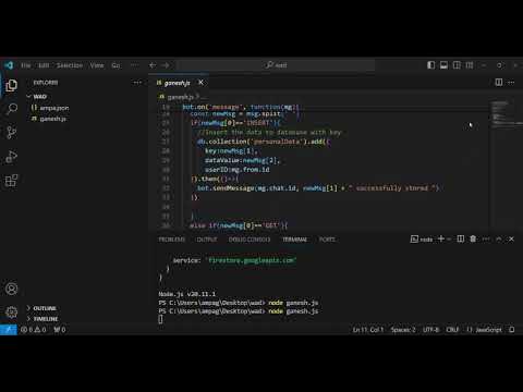 create telegram chatbot using firebase - YouTube
