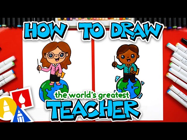 How To Draw The World's Greatest Teacher - Videos For Kids
