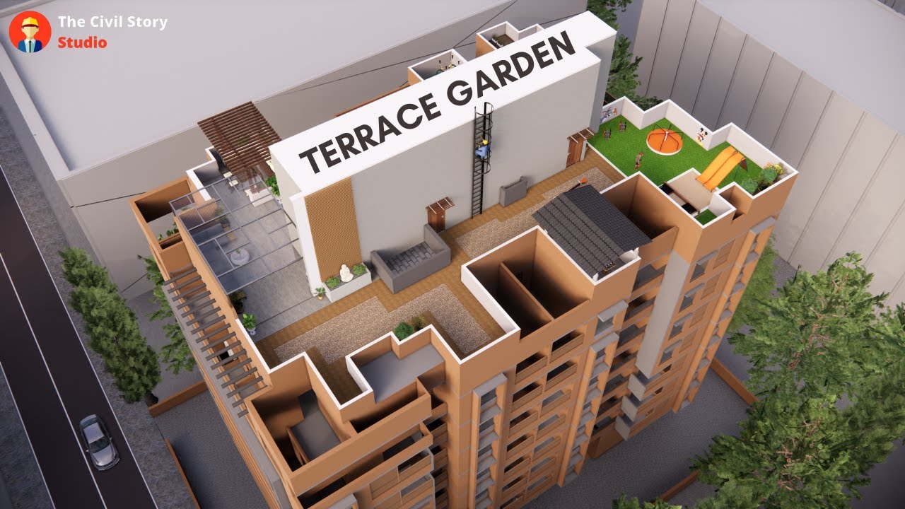 Terrace Garden Design | Roof Top Terrace Design | The Civil Story ...