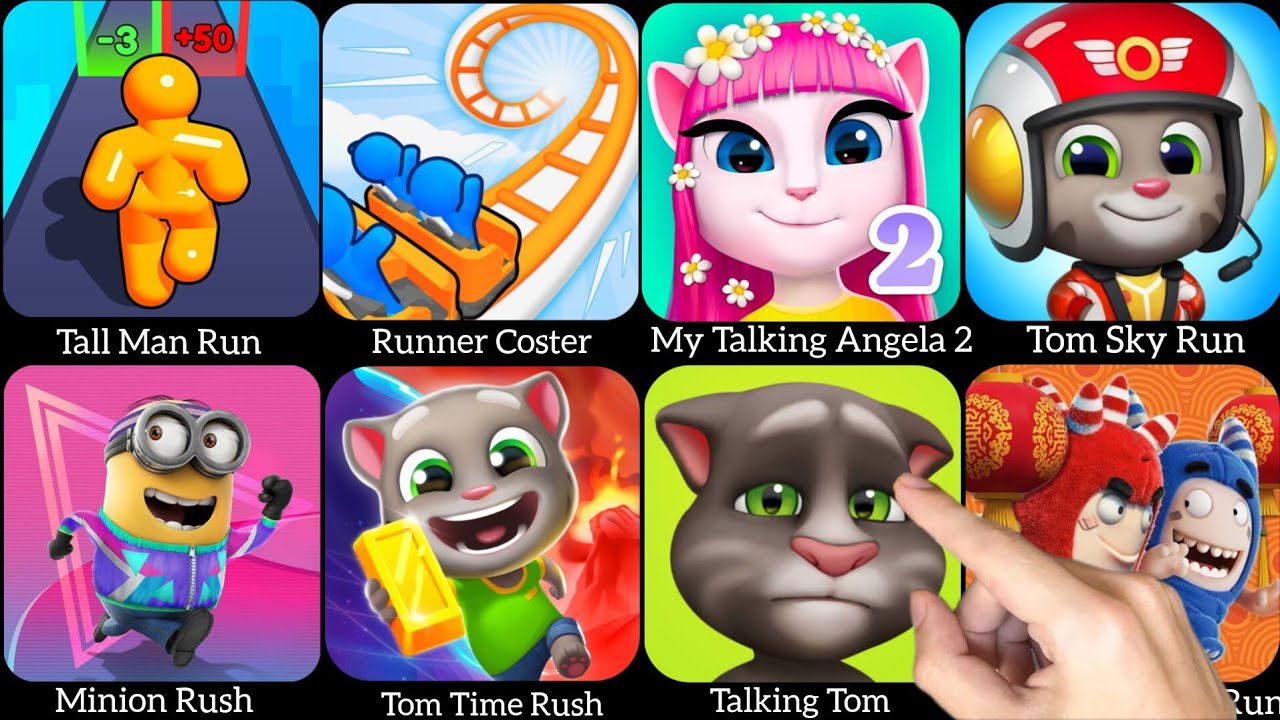 Runner Coster,Tall Man Run,My Talking Angela 2,Oddbord Turbo Run,Minion ...