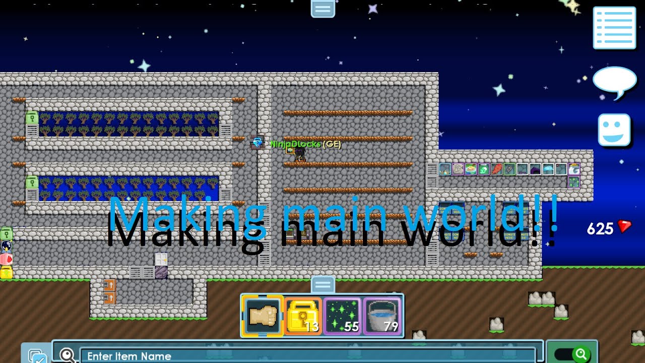 Making main world in GROWTOPIA! - YouTube
