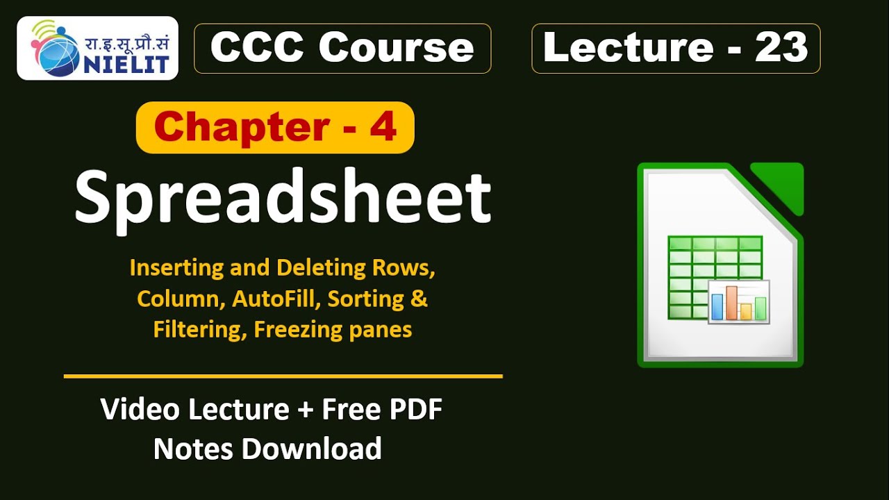CCC Chapter 4 Spreadsheet | LibreOffice Calc for CCC Exam | CCC Online ...