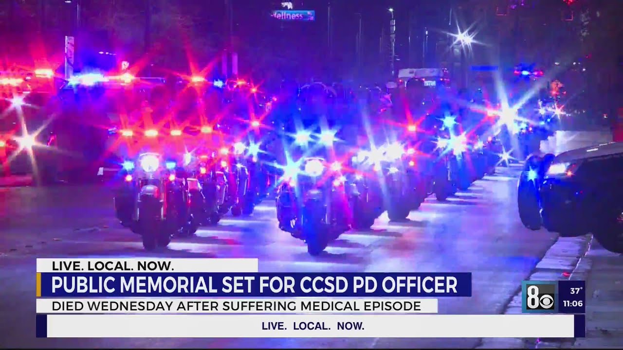 CCSD police to honor late officer's life after found unresponsive at Las Vegas area school - YouTube