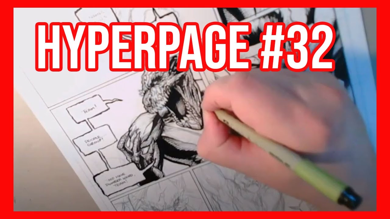 Blood Force Hyperpages #32: Drawing a comic page (time lapse) - YouTube
