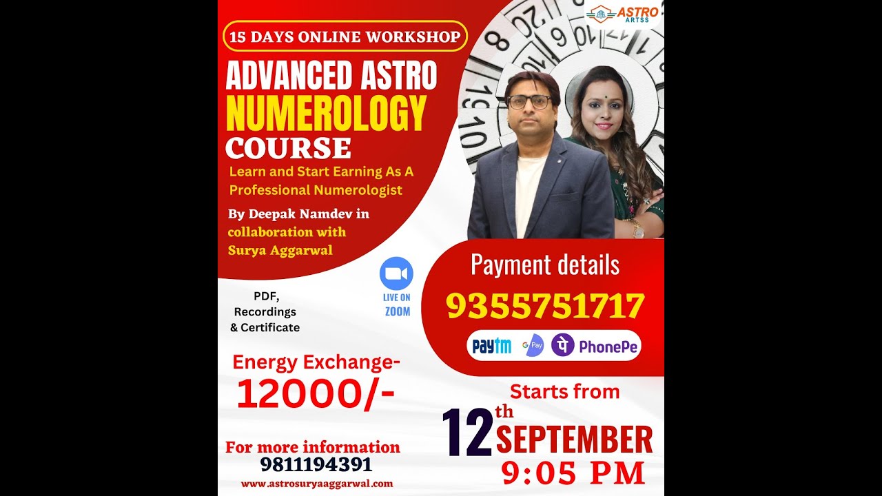 Astro Numerology classes starting from 12th sep call now @9811194391 - YouTube