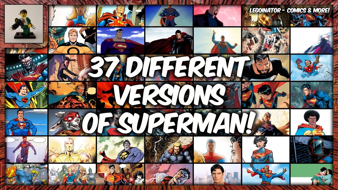 37 Different Versions Of Superman! - YouTube