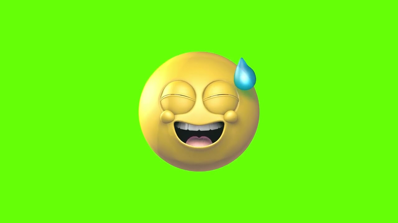 3D Crying Face Emoji Loop Green Screen Animation | Royalty-Free - YouTube