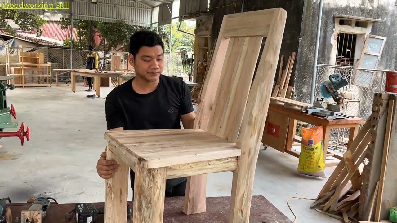 DIY Tutorial: Crafting a Comfortable Chair with Backrest from Salvaged ...