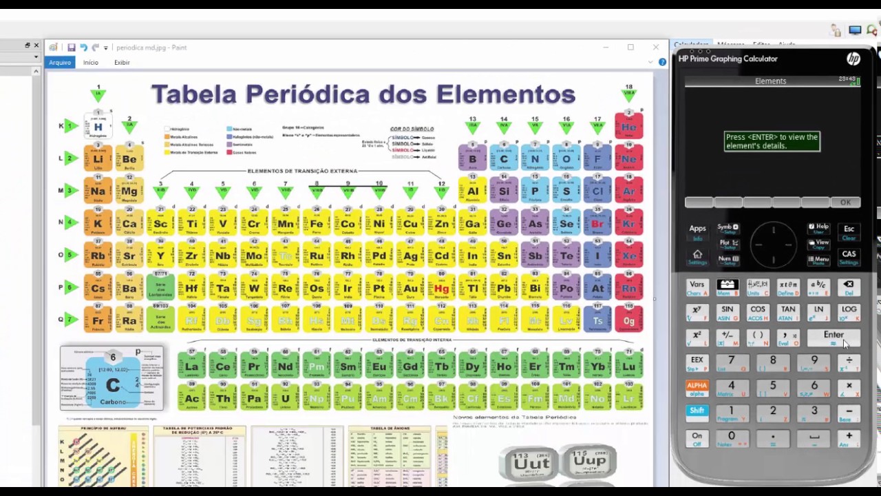 TABELA PERIÓDICA PARA HP PRIME - YouTube