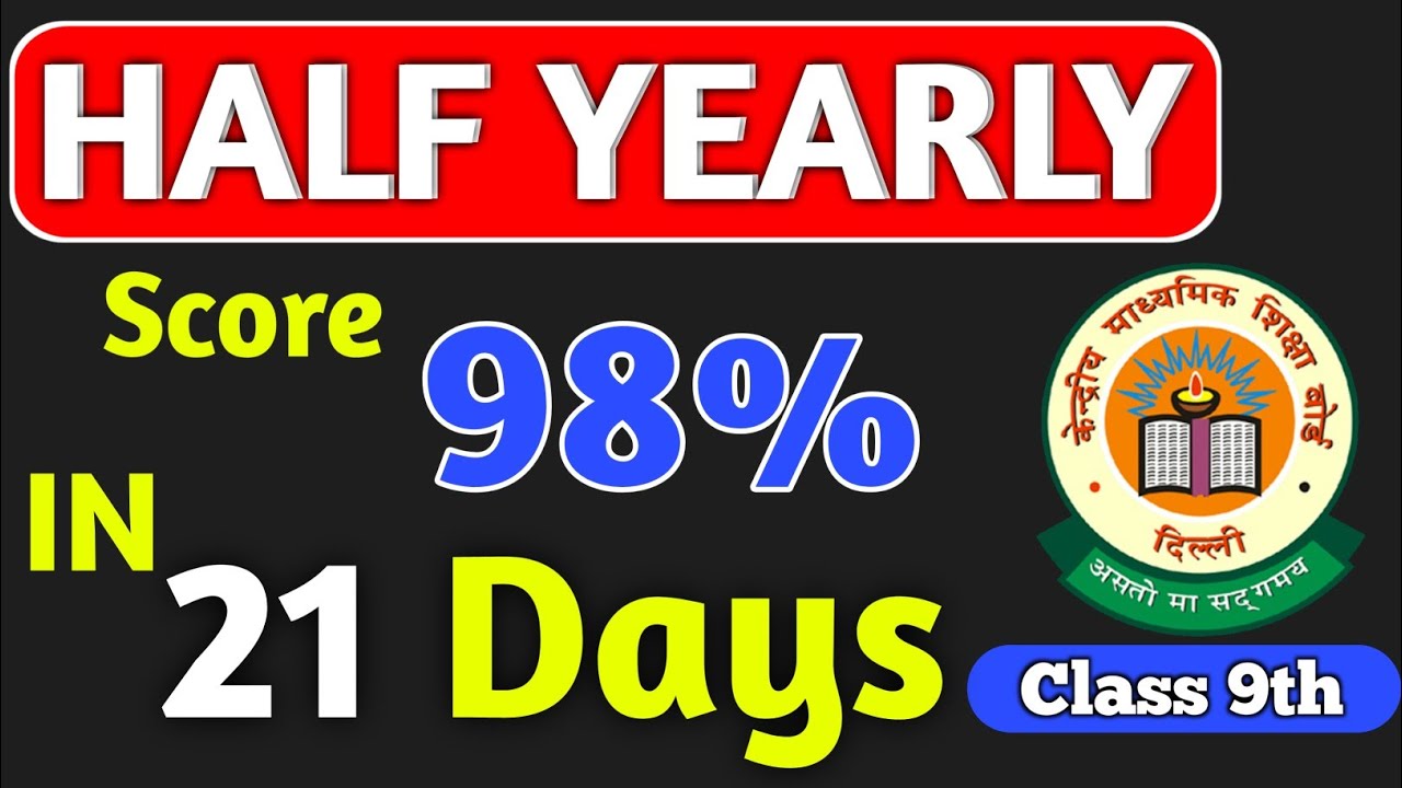21 Days Magical Study Plan Class 9🔥 | 60% To 95% In Half Yearly Exam ...
