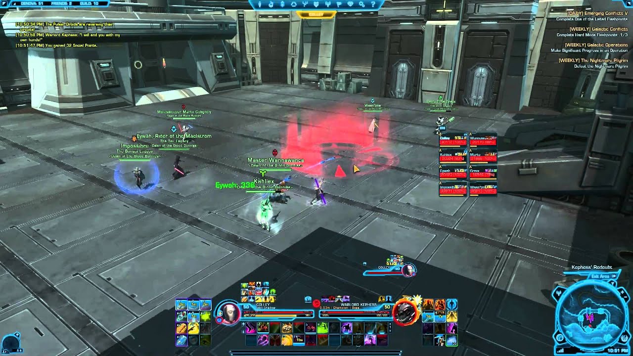 SWTOR Blood Bunnies vs Warlord Kephess 8 Man HM - YouTube
