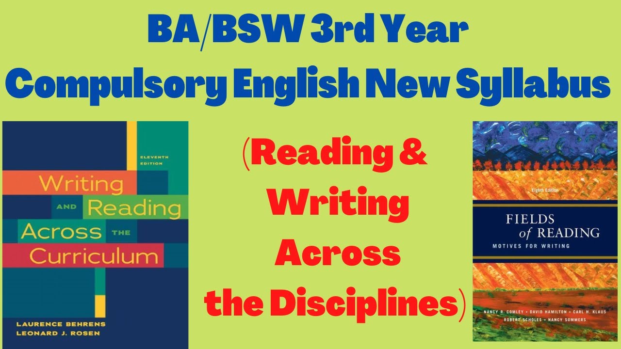 BA / BSW 3rd Year Compulsory English New Syllabus (Discussion ...