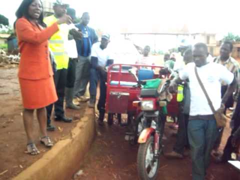 Sensibilisation a l'entrée de la chefferie bafou, Aout 2011 Dshang ...