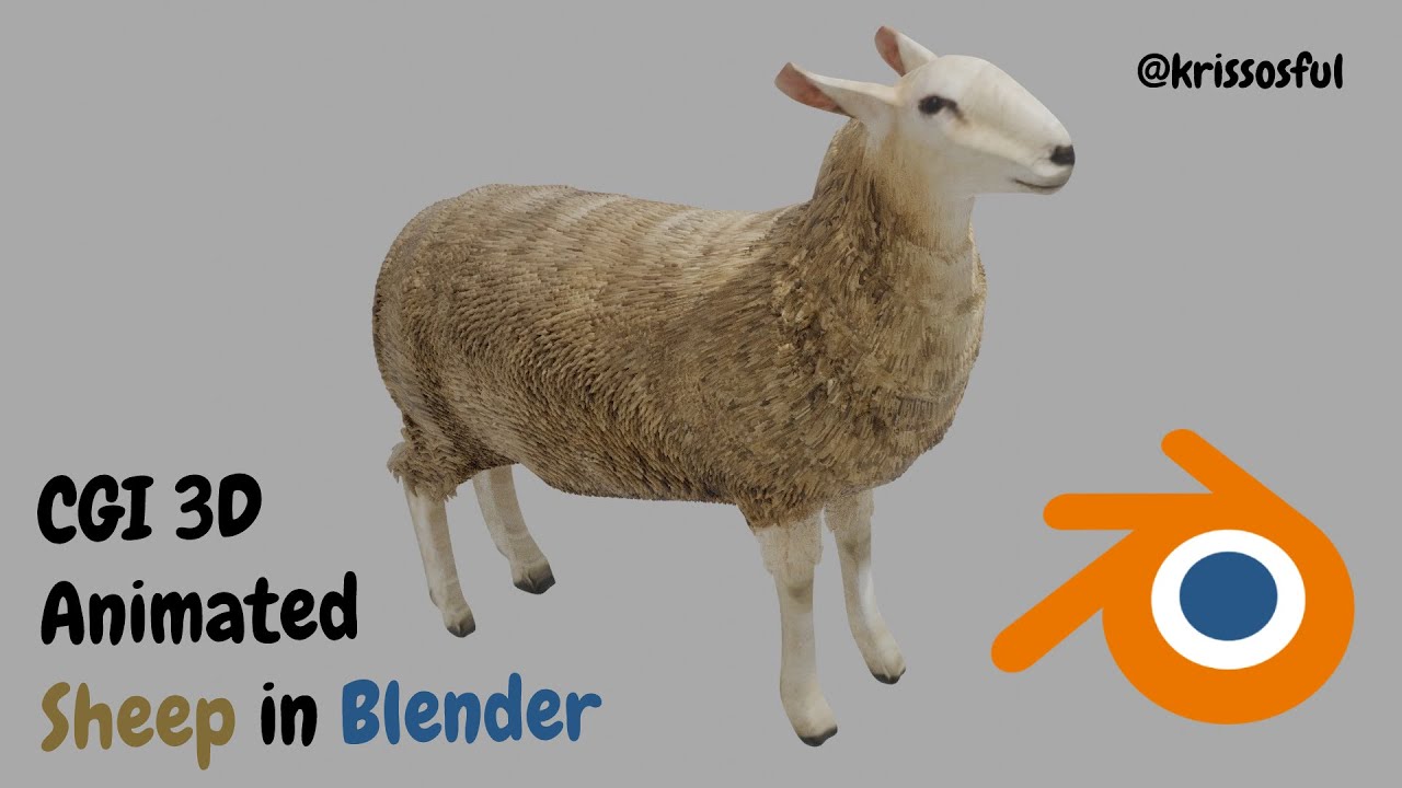 CGI 3D Animated Animal in Blender, Sheep #blender #3d #model #cg # ...
